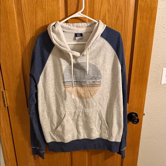 MV Sport | Shirts | Mv Sport Gray And Blue Hoodie | Poshmark